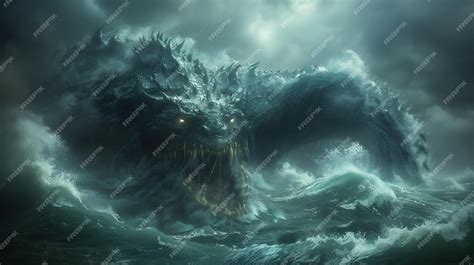 Myth Of Leviathan Massive Sea Monster Lurking Depth Ancient Biblical