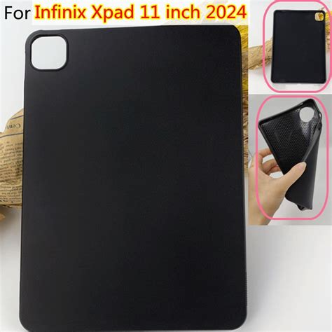 For Infinix Xpad X Pad 11 Inch 2024 Tablet Fashion Soft Tpu Silicone Black Full Protective Cover