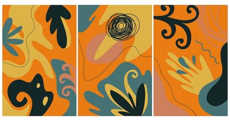 Premium Vector Modern Abstract Cover Set Minimal Cover Design Colorful Geometric Background