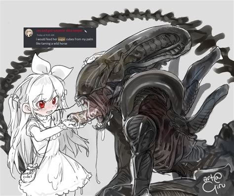 Xenomorph And Alice Sawyer Indie Virtual Youtuber And 2 More Drawn By