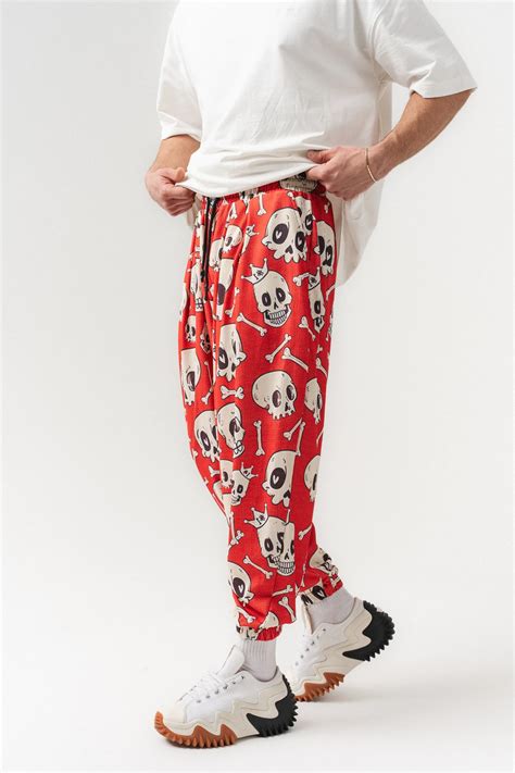 Skullbone Bel Ve Paça Lastikli Pileli Şalvar Gangown