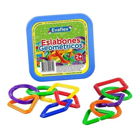 Juego Didáctico Eslabones Geométricos De Plástico Evaflex Generico