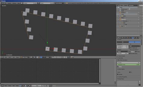 how to distribute objects perpendicular along a curve with sharp
