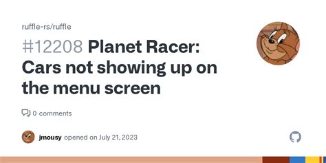 Planet Racer Cars Not Showing Up On The Menu Screen · Issue 12208