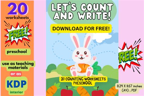FREE Let S Count And Write Prebabe Graphic By Charm Creatives Creative Fabrica
