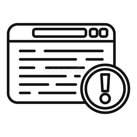 Online Fraud Icon Outline Vector Hacker Error Stock Vector