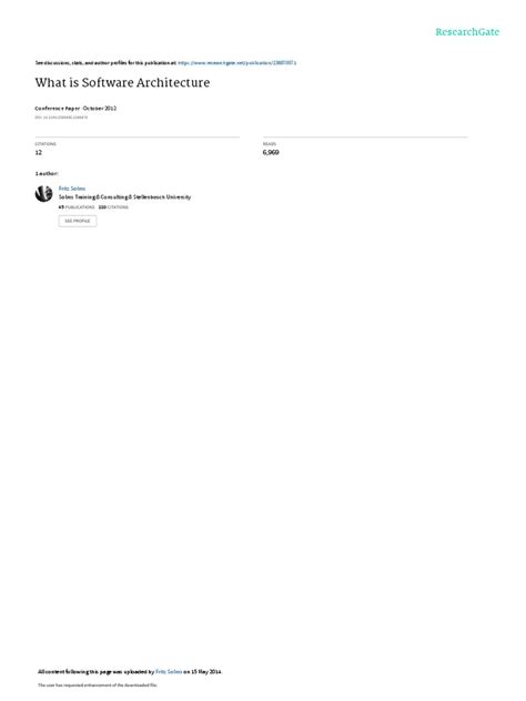 what is software architecture pdf service oriented architecture