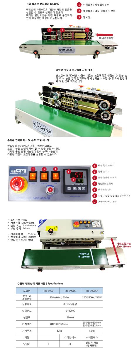수평형 밴드실러 소형 Ibs1000 By 주이룸시스템 코머신 판매자 소개 및 제품 소개