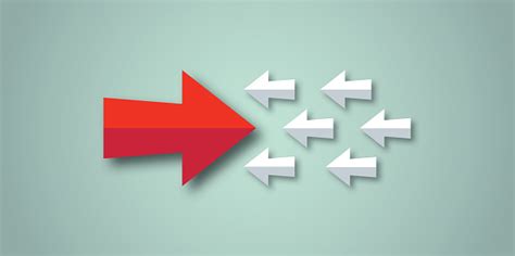 녹색 파스텔 배경에 작은 화살표가있는 큰 빨간색 화살표 이해 상충 또는 대결을위한 디자인 충돌 개념에 대한 스톡 벡터 아트 및 기타 이미지 Istock