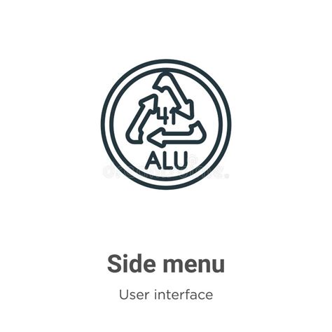 Side Menu Outline Vector Icon Thin Line Black Side Menu Icon Flat Vector Simple Element