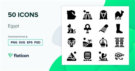 Egypt Icon Pack Filled 50 Svg Icons
