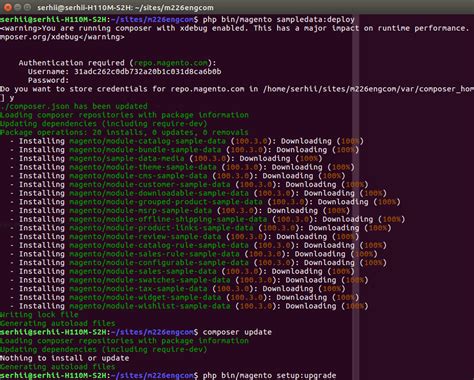 magento 2 3 0 after composer installation sampledata can t be