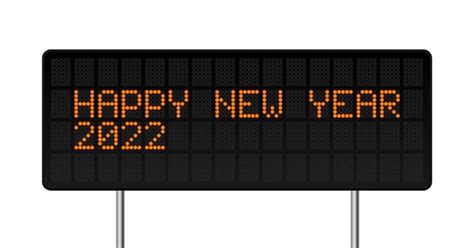 새해 복 많이 받으세요 2022 벡터 일러스트입니다 빛나는 점이 있는 Led 디지털 알파벳 스타일 텍스트입니다 추상 개념