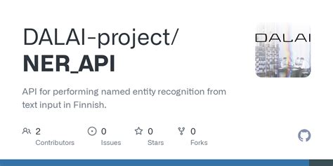 Github Dalai Projectnerapi Api For Performing Named Entity
