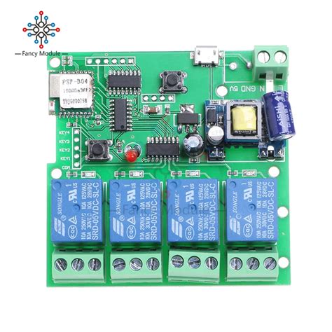 220V 4 Channel Wifi Relay Module Phone APP Wireless Remote Control WIFI Switch Jog Self Lock