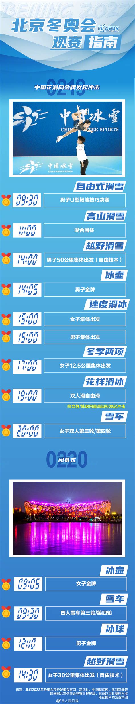 转存！北京冬奥会金牌赛事指南手机新浪网