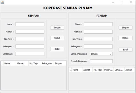 Source Code Aplikasi Java Sederhana Koperasi Simpan Pinjam · Karyakarsa