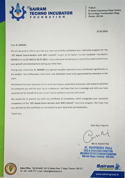 Jayasri R On Linkedin Internship Iot Smartdustbin Sstif
