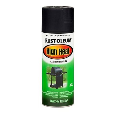Pintura Spray Rust Oleum Negro Resistente Para Alta Temperatura