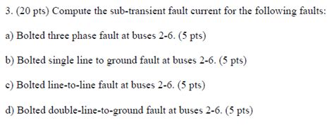 Compute The Sub Transient Fault Current For The