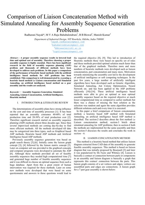 Pdf Comparison Of Liaison Concatenation Method With Simulated