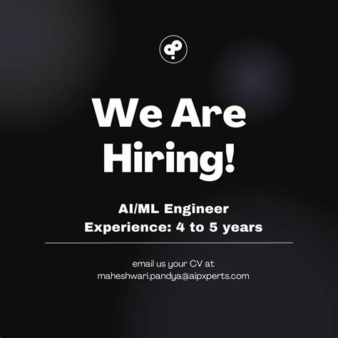 Hiring Hiringurgently Aipxpertstechnolabs Aimlengineer Servicebased Ahmedabaditjobs