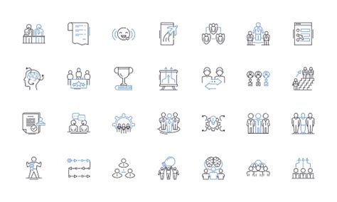 벤처 라인 아이콘 컬렉션입니다 기업가 정신 위험 감수 혁신 협업 창의성 야망 투자 벡터 및 선형 일러스트레이션 Startup Expansion Scalability 개요