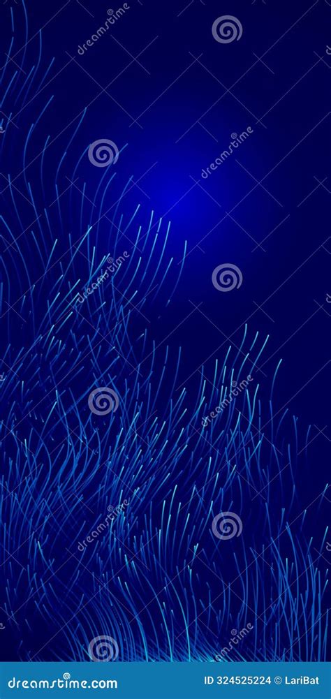 Dynamic Abstract Blue Background With Bright Flowing Lines On Dark Background For Modern Design