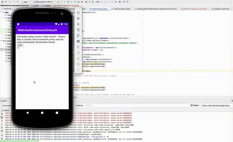 Github Fullstackoasisandroid Webview Screensaver Ontouch Example Android App Displays