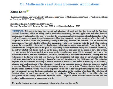 Pdf On Mathematics And Some Economic Applications Iq Index Php