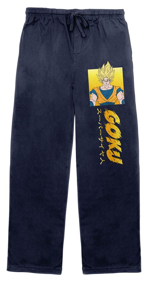 Dragon Ball Z Goku Character Adult Navy Graphic Pajama Pants Xl