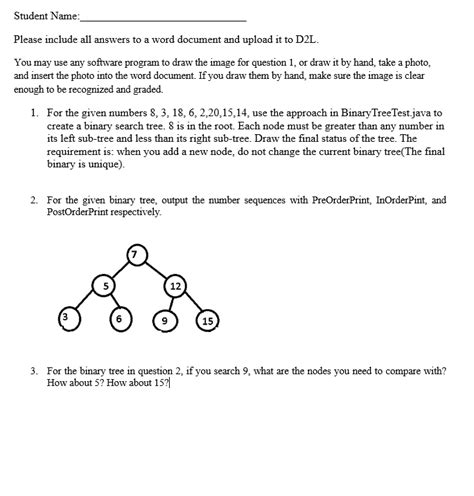 Solved Public Class Binarytreetest Public Static Void