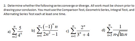 Solved Geometric Integral Comparison And Alternating