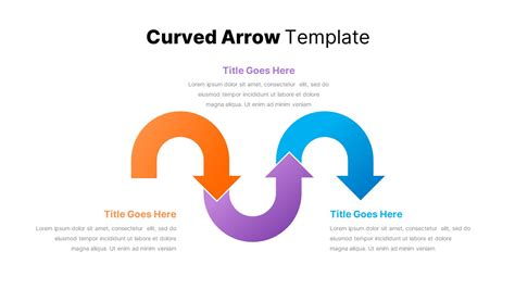 Powerpoint Curved Arrow Template Slide Slidebazaar