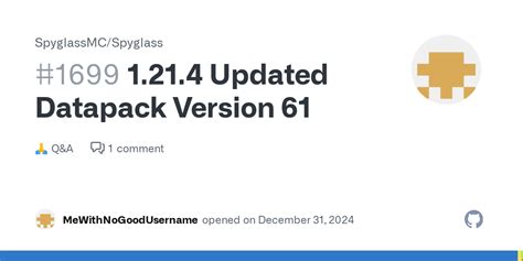 1214 Updated Datapack Version 61 · Spyglassmc Spyglass · Discussion