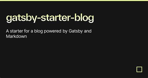 Gatsby Starter Blog Codesandbox