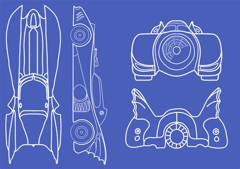 Batmobile 1989 Blueprint