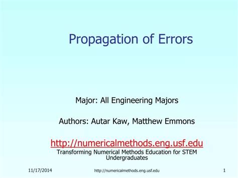 ppt propagation of errors powerpoint presentation free download id