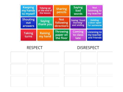 Respect Sorting Activity Group Sort