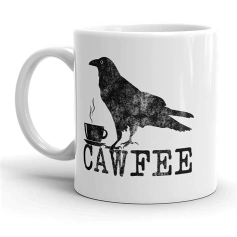 cawfee mug funny bird crow coffee cup 11oz