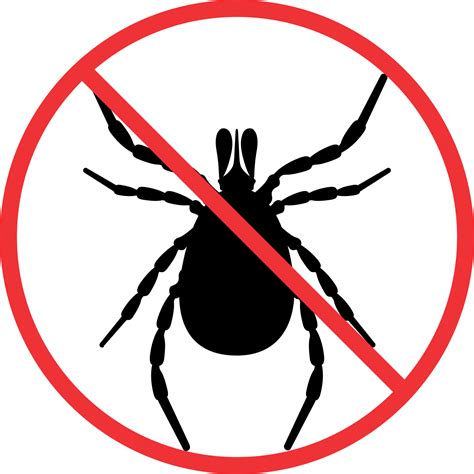 Stop The Tick A Crossed Out Warning Sign About Ticks A Sign Of