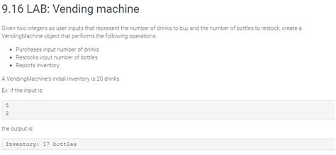 Solved Python Lab Vending Machine Given Two Integers As