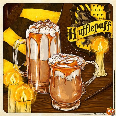 Иллюстрация Сливочное пиво Гарри Поттер в стиле декоративный