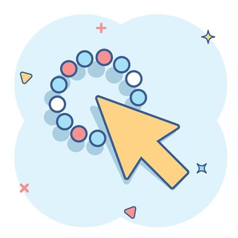 Computer Mouse Cursor Icon In Comic Style Arrow Cursor Vector Cartoon