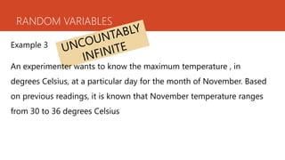 Discrete And Continuous Random Variable PPTX
