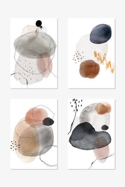 다채로운 수채화 얼룩 배지 세트 벡터 무료 벡터 Aquarelle Abstraite Peinture De Coq Dessin Deco