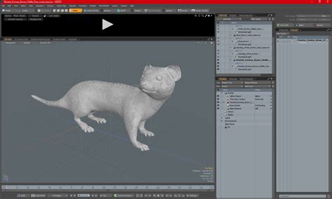 Mustela Erminea Brown Lifelike Pose Model Turbosquid 2211543