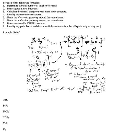 SOLVED For Each Of The Following Formulas Determine The Total Number Of Valence Electrons
