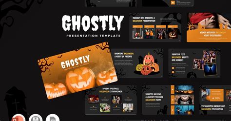 Призрачный Шаблон презентаций Powerpoint для Хэллоуина Шаблоны презентаций Включая