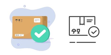 Premium Vector Package Parcel Box Delivery Check Mark Icon Graphic Illustration Order Pack